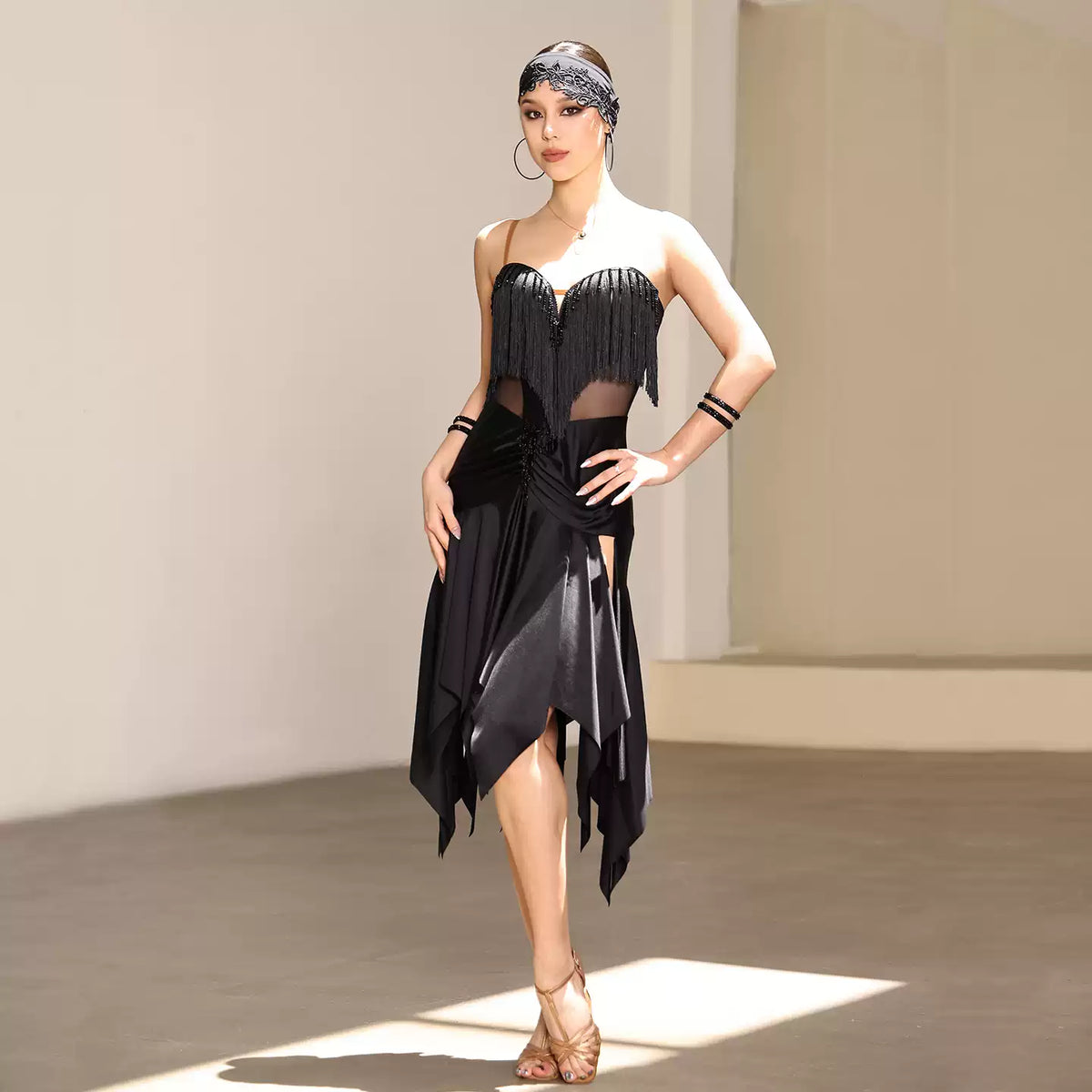 YES Women's Black Sleeveless Dress Dance Wear Training Performance Dre ...