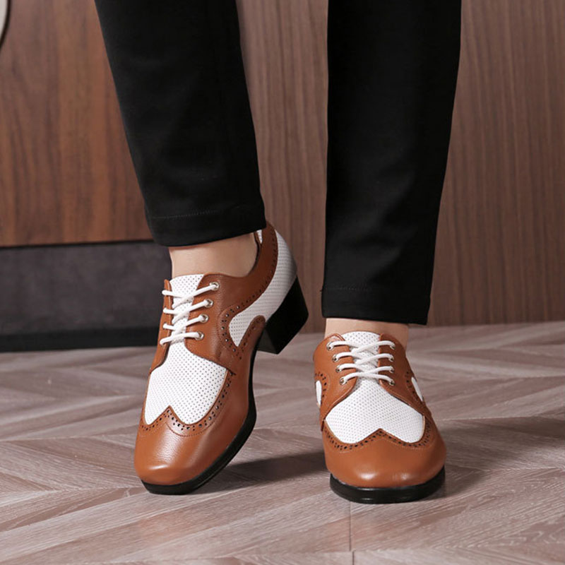 KCDANCE Men's 4.5cm Leatherette Heels Ballroom Dance Shoes – DanceandSway
