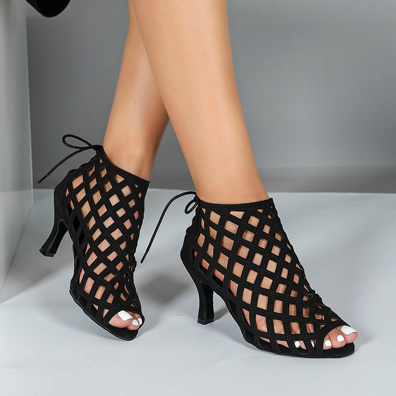 DS Women's Black Customized Heel Heels Dance Boots Jazz Dancing Shoes ...