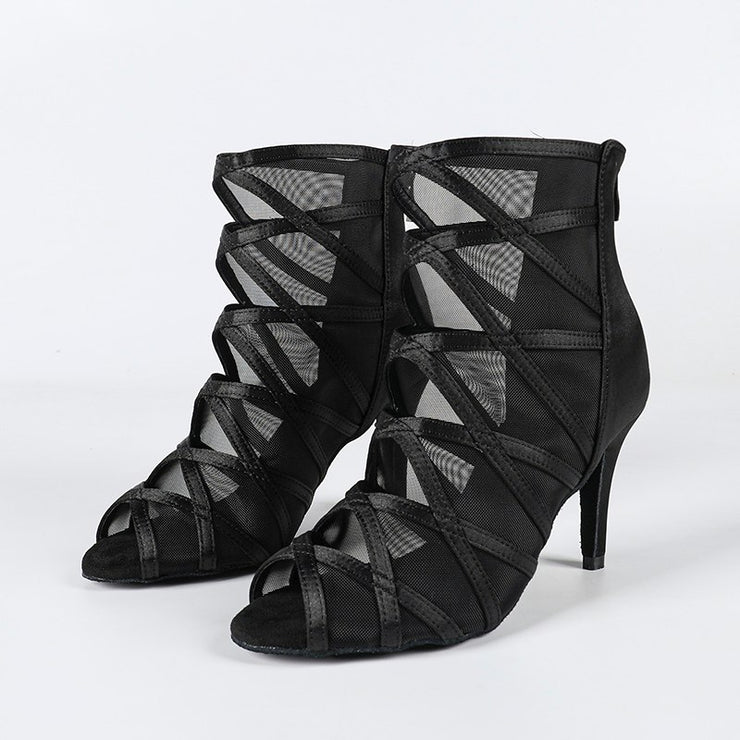 DS Women's Lace Customized Heel Heels Dance Boots Jazz Salsa Dancing S ...