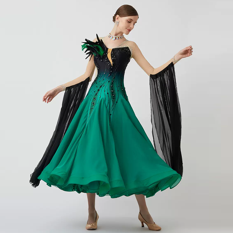 Modern Dance Dress Ballroom Dance Dress Waltz Big Swing Dress ...