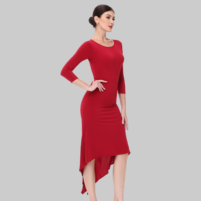 Customisable-Women's Red Dance Dress for Milonga & Parties Tango Dress ...
