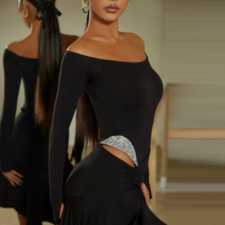 Z Women's One-Shoulder Long Sleeve Dance Dress DanceWear – DanceandSway