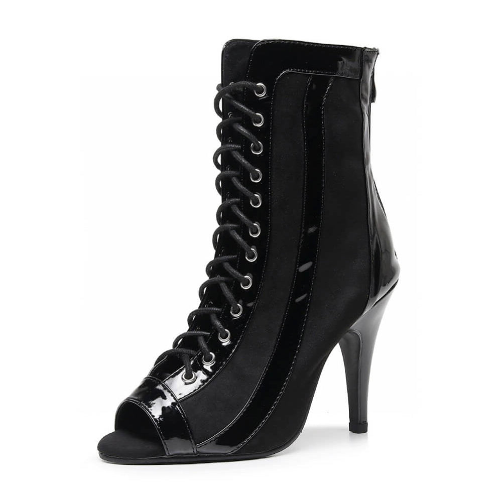 ALB Women's Customized Heel Vegan Leather Stiletto Rubber Sole Dance B ...