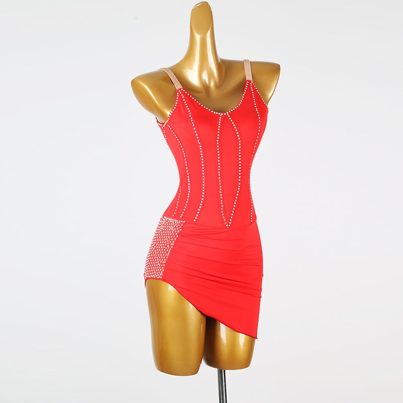 YZY Customisable-Women's Red DanceWear Dance Dress Performance Wear ...