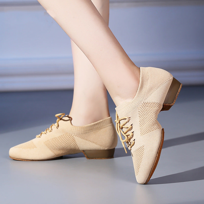 Linen Canvas Strap Flats Jazz Dance Shoes Teaching & Practice Shoes ...