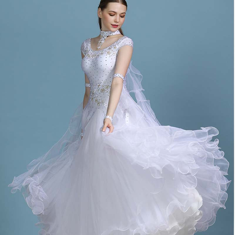 Women's Modern Waltz Dress Ballroom Dress Swing Dress Competition ...