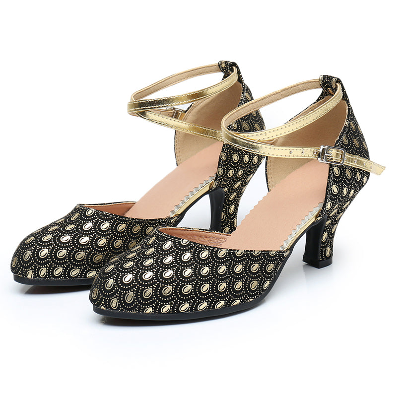 Women's Satin Customized Heel Ballroom Dance Shoes – DanceandSway