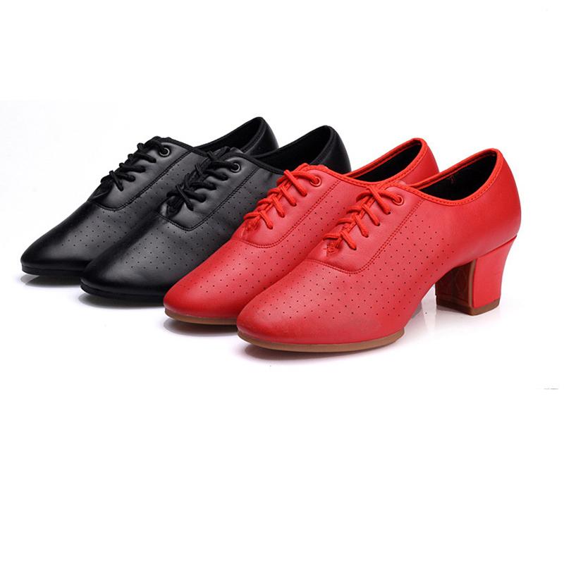 Women's Real Leather 5cm Heels Teaching & Practice Shoes Ballroom Danc ...